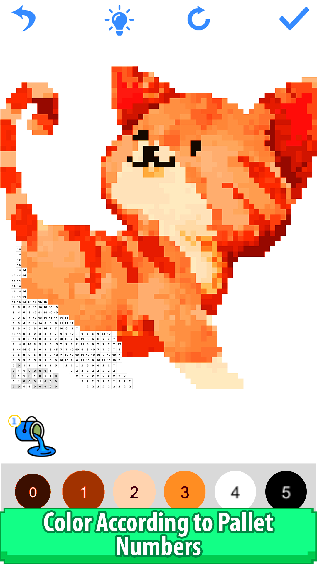 Cats Pixel Art - Paint by Number, Sandbox Coloring Book Pages:Amazon ...