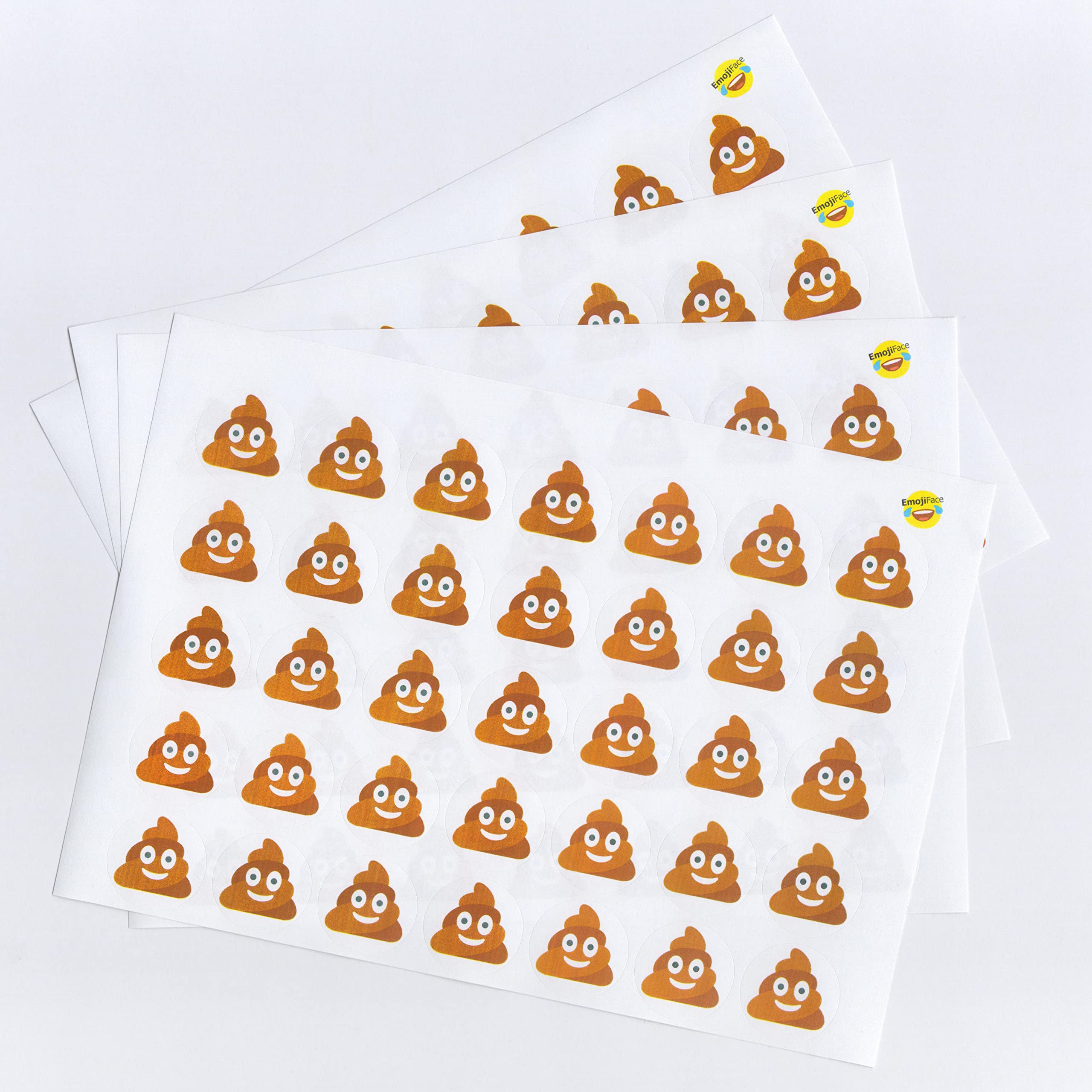 140 Poop Emoji Face Stickers - Glossy Waterproof Vinyl Stickers ...