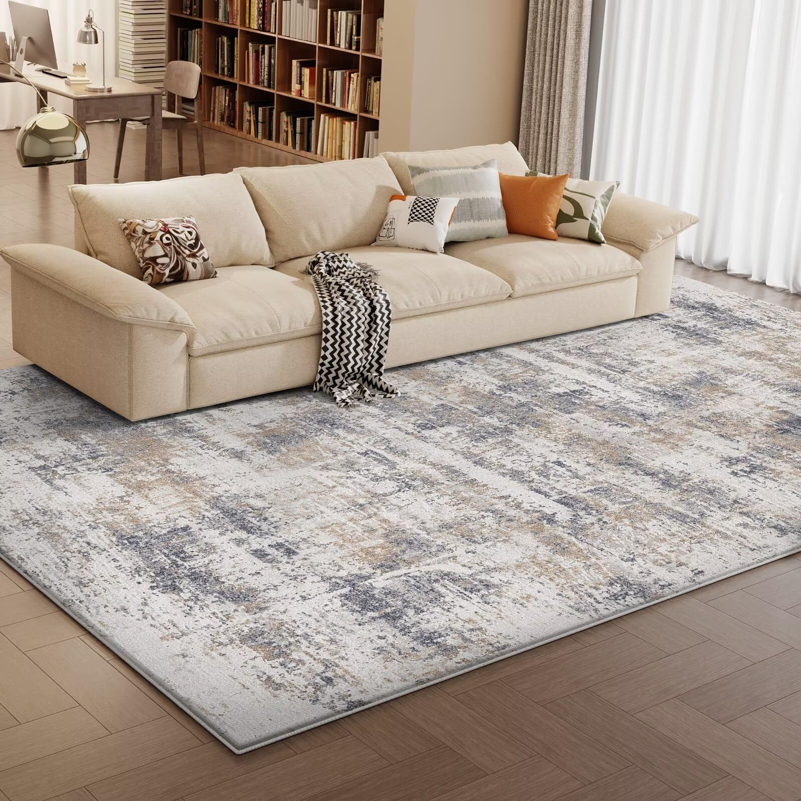 Amazon.com: Vamcheer Modern Area Rug 5x7 - Upgraded 10mm Thick Sponge ...