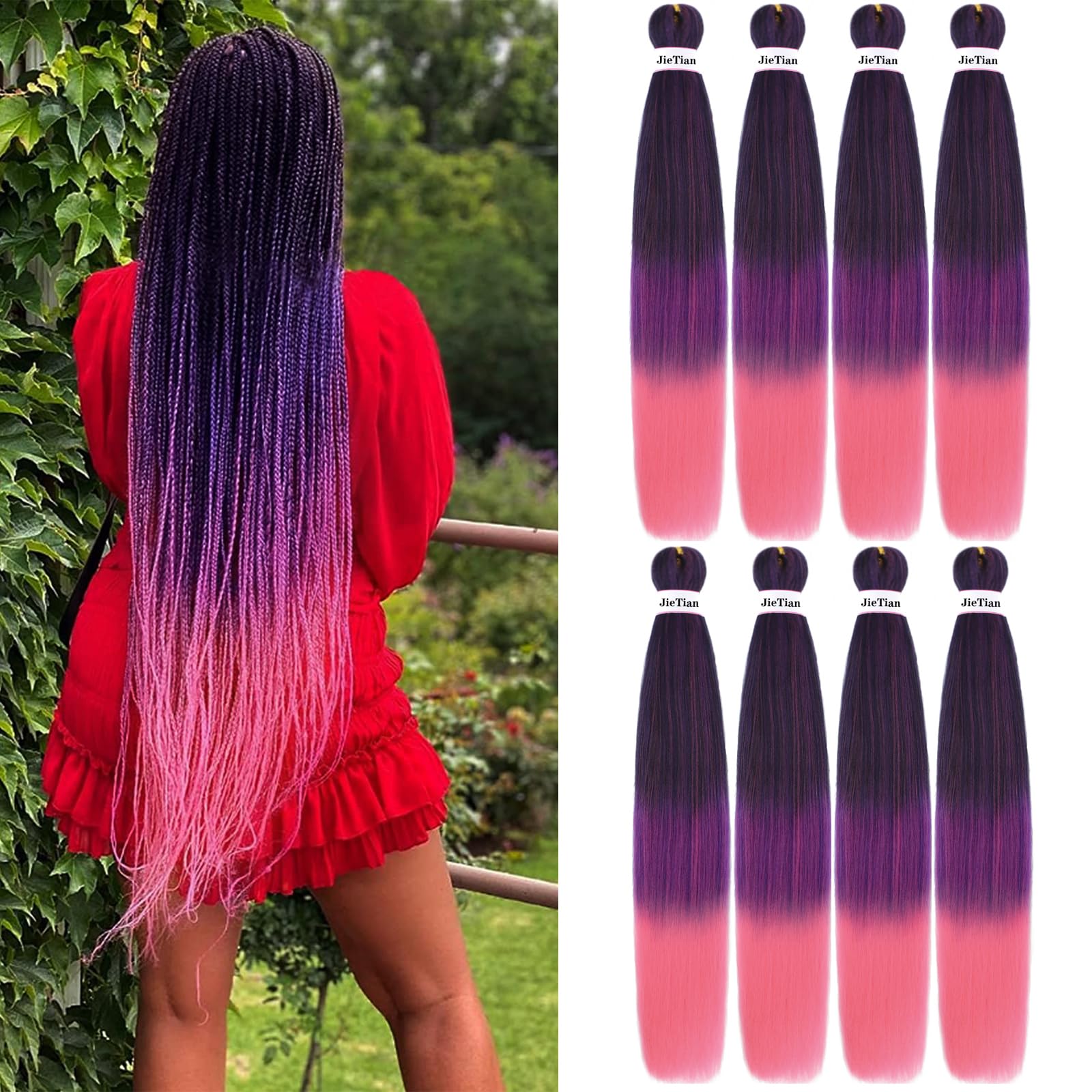 Snapklik.com : Liang Dian Pre Stretched Braiding Hair Ombre 36 Inch 8 ...