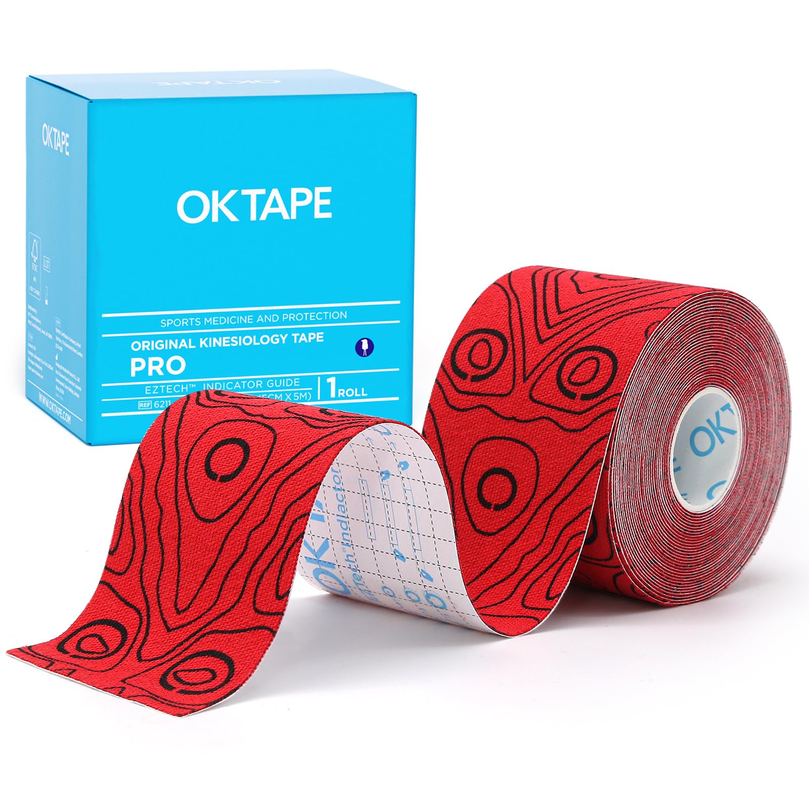 Amazon.com: OK TAPE PRO Kinesiology Tape, 2inch x Long Roll 16ft Free ...