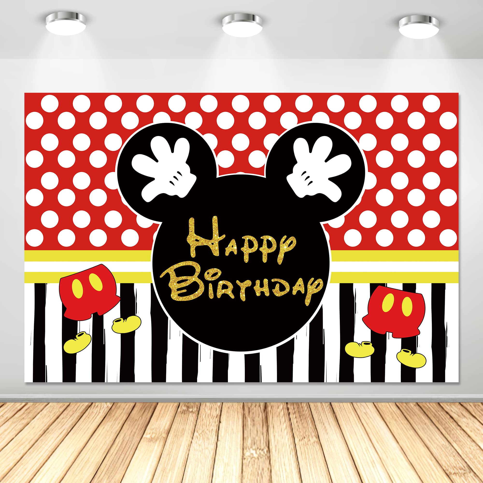 Snapklik.com : HIPVVILD Mickey Birthday Party Backdrop Supplies ...