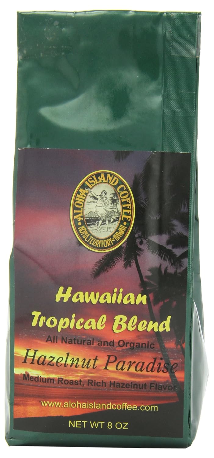 Amazon.com : Aloha Island Coffee Hazelnut Organic Hawaiian Coffee Blend ...
