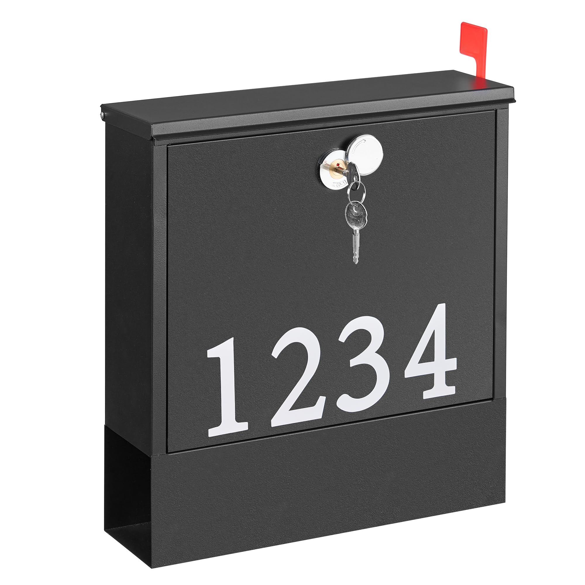 Nunsino Mailbox Wall Mounted with Lock for House,Hanging Metal Mailbox ...