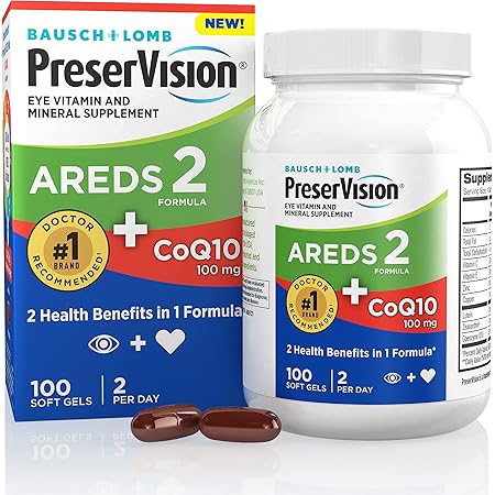Amazon.com: PreserVision AREDS 2 Eye Vitamins with CoQ10 for Heart ...