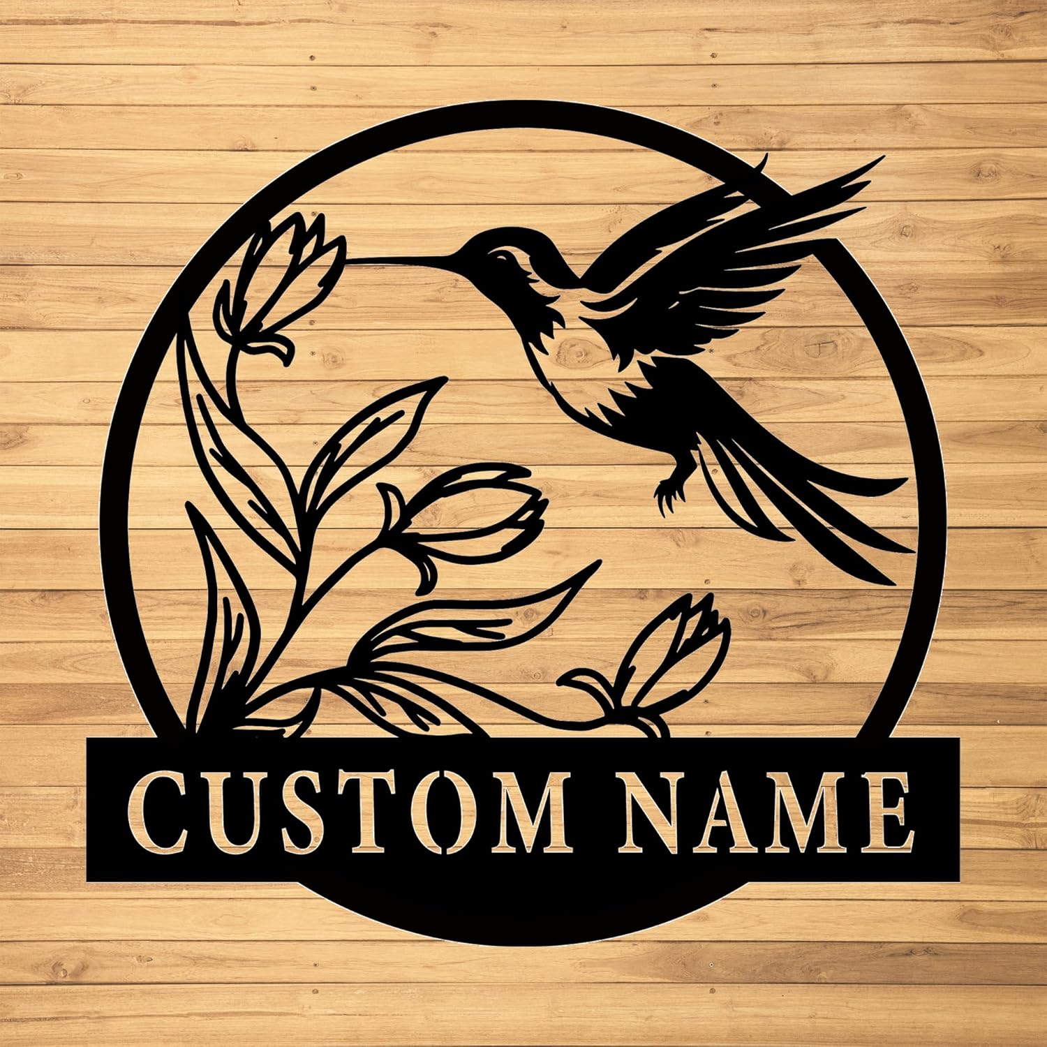Amazon.com : Custom Hummingbird Metal Wall Signs - Personalized ...