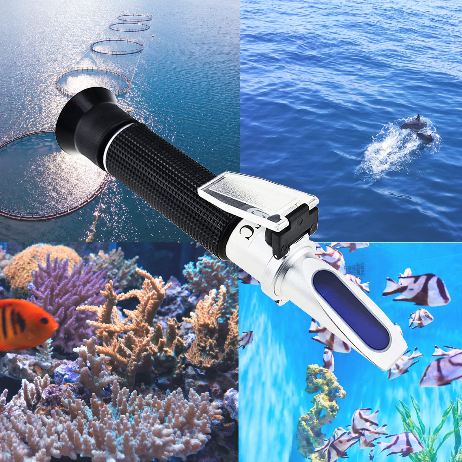 Snapklik.com : Salinity Refractometer For Aquariums, Marine Monitoring ...