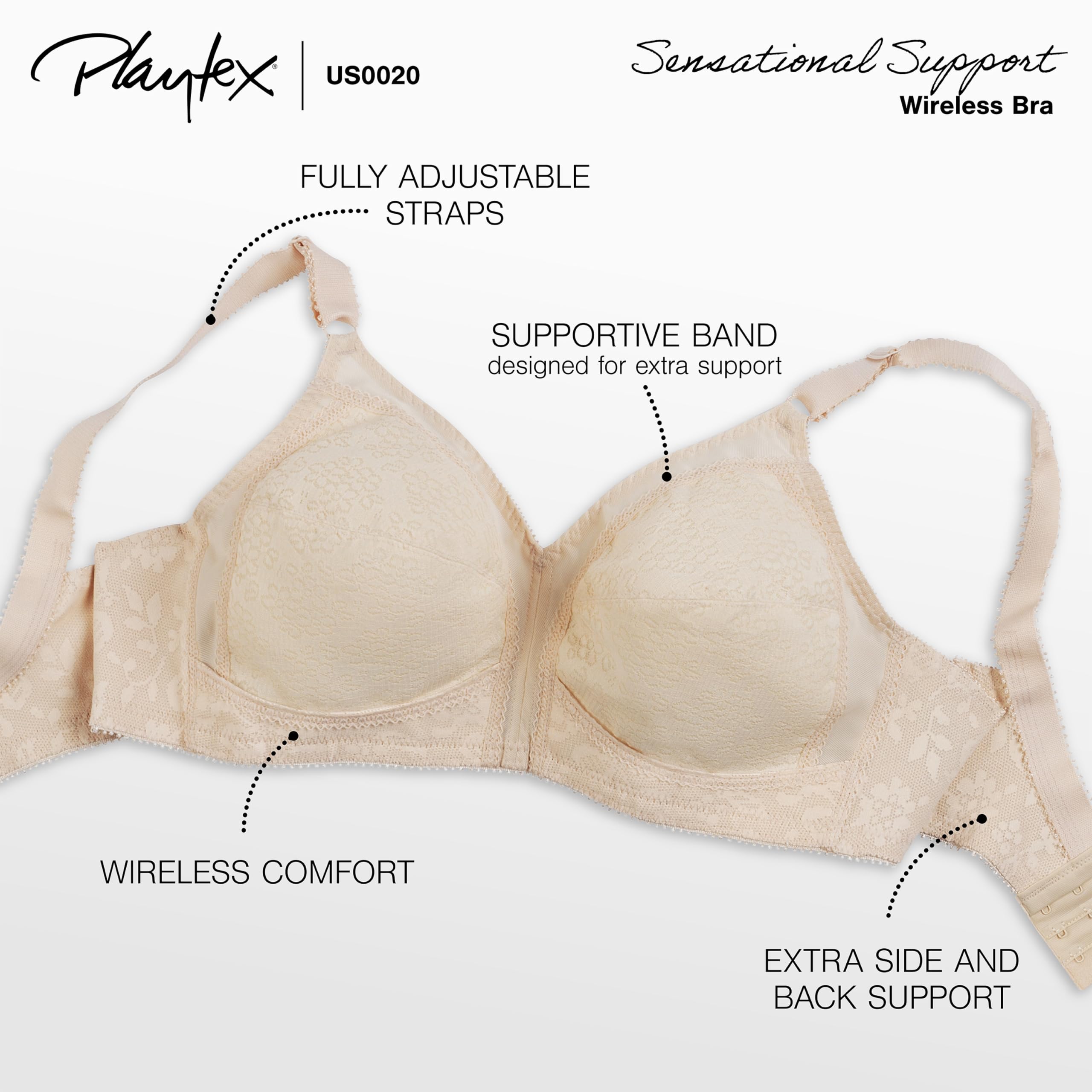 Snapklik.com : Playtex Womens 18 Hour Original Soft Cup Bra