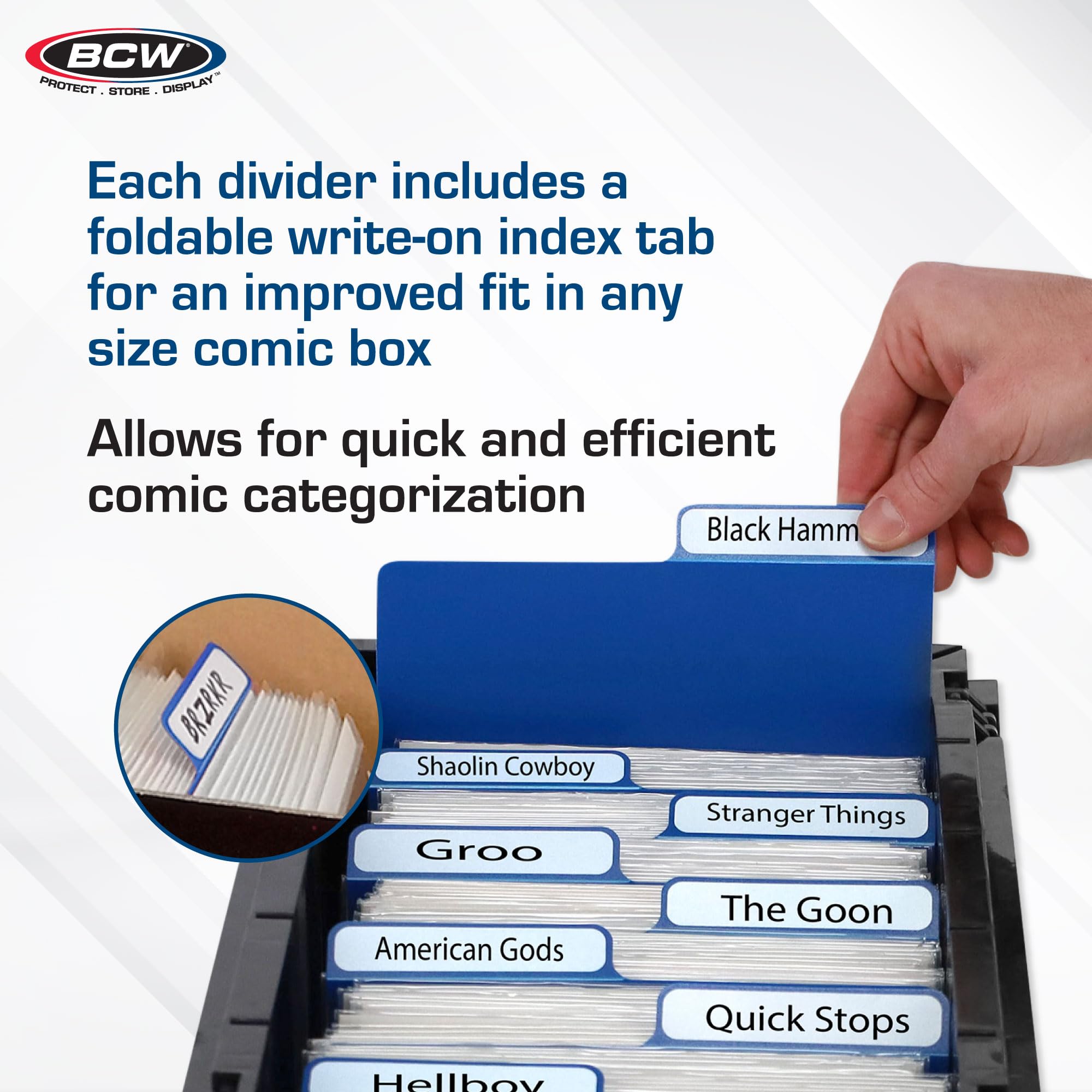 Snapklik.com : BCW Comic Dividers - 25 Pack Archival Polyethylene ...