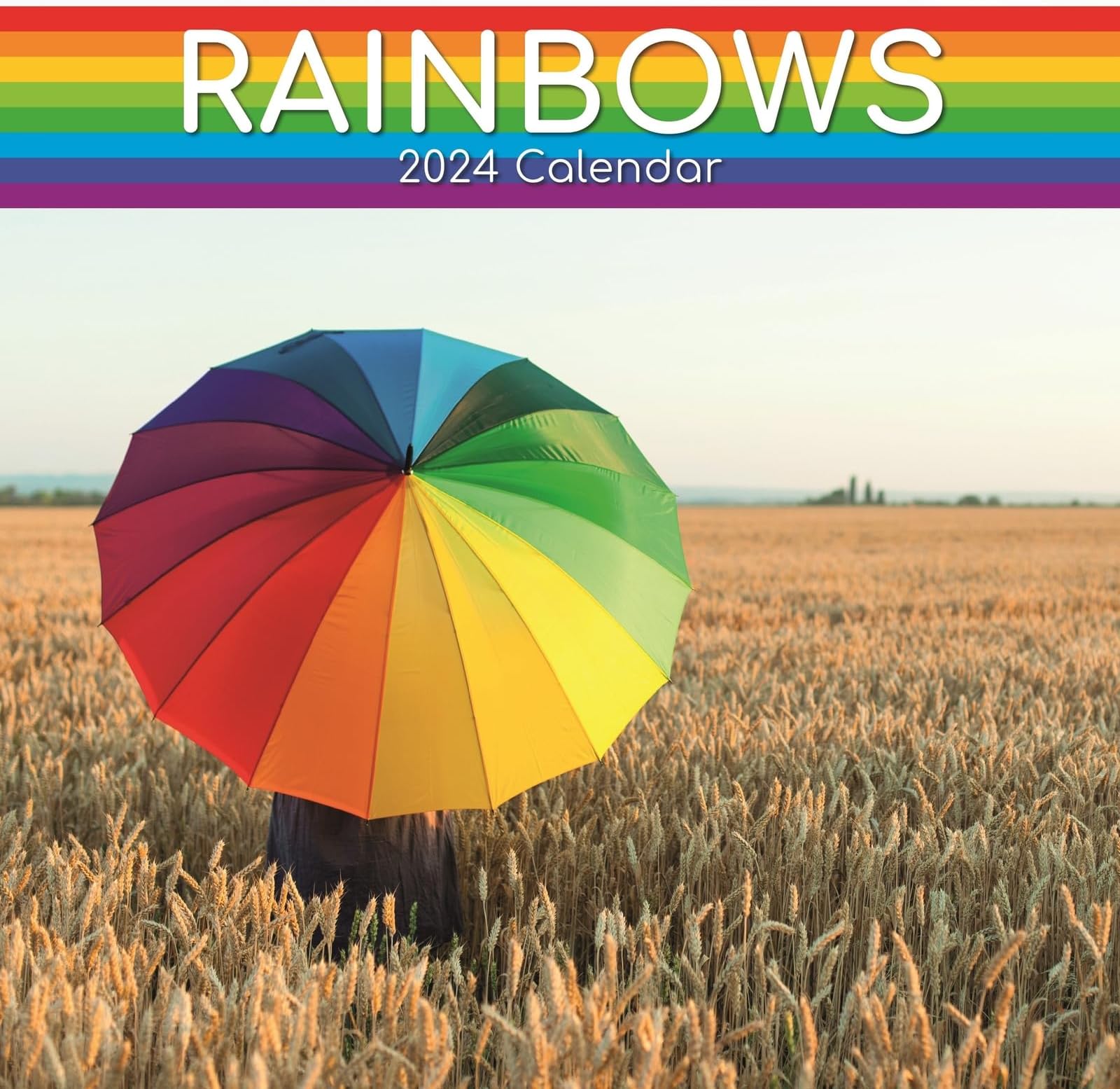 Amazon.com: 2024 Square Wall Calendar, Rainbows, 16-Month Arts ...
