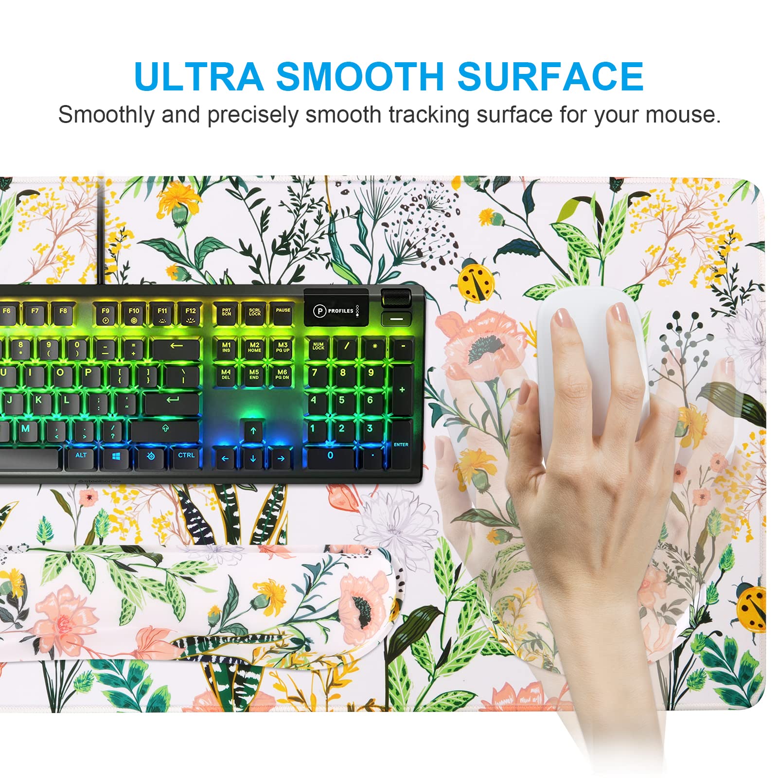 Snapklik.com : iCasso Keyboard Mouse Pad Set,Extended Gaming Mouse Pad ...