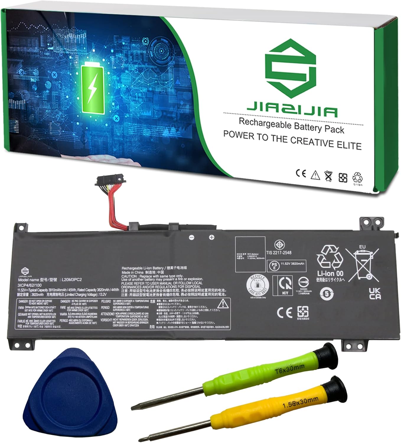 Amazon.com: JIAZIJIA L20M3PC2 SB11B96717 5B11B96718 Laptop Battery ...