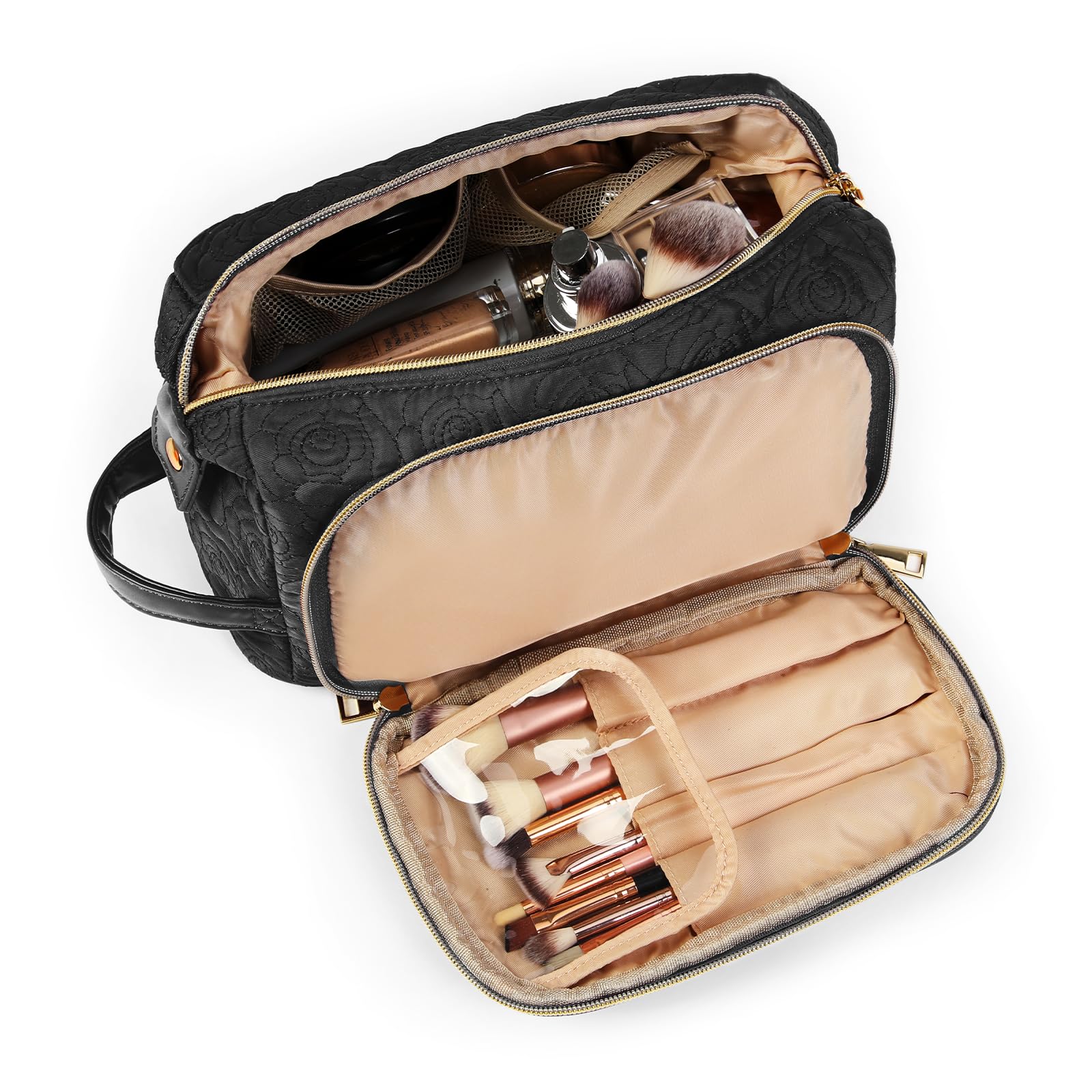 Lubardy Bolsa De Maquillaje Con Asas,Neceser De Viaje Mujer De Gran ...