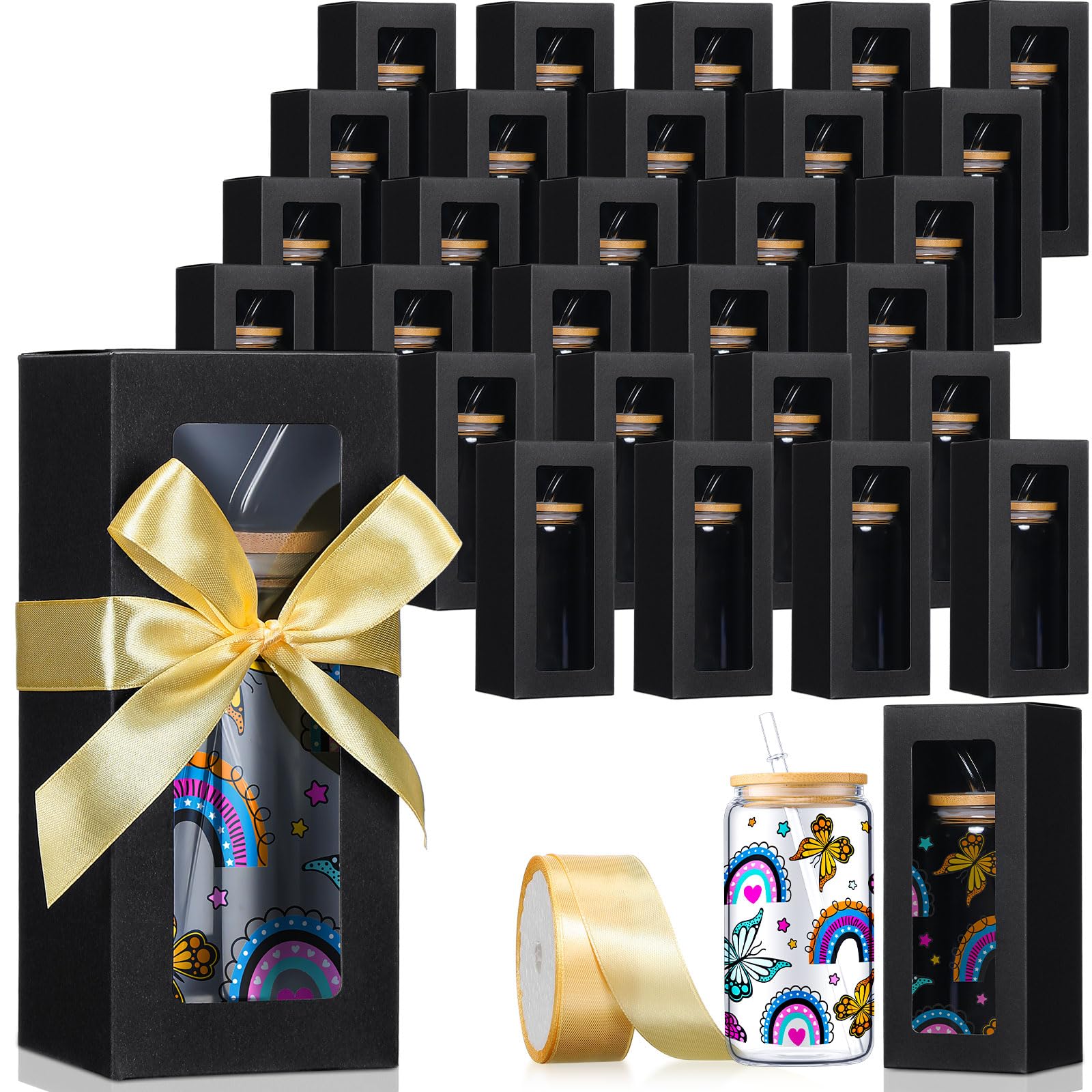 Amazon.com: FillTouch 60 Pcs Gift Boxes with Ribbon for Sublimation ...