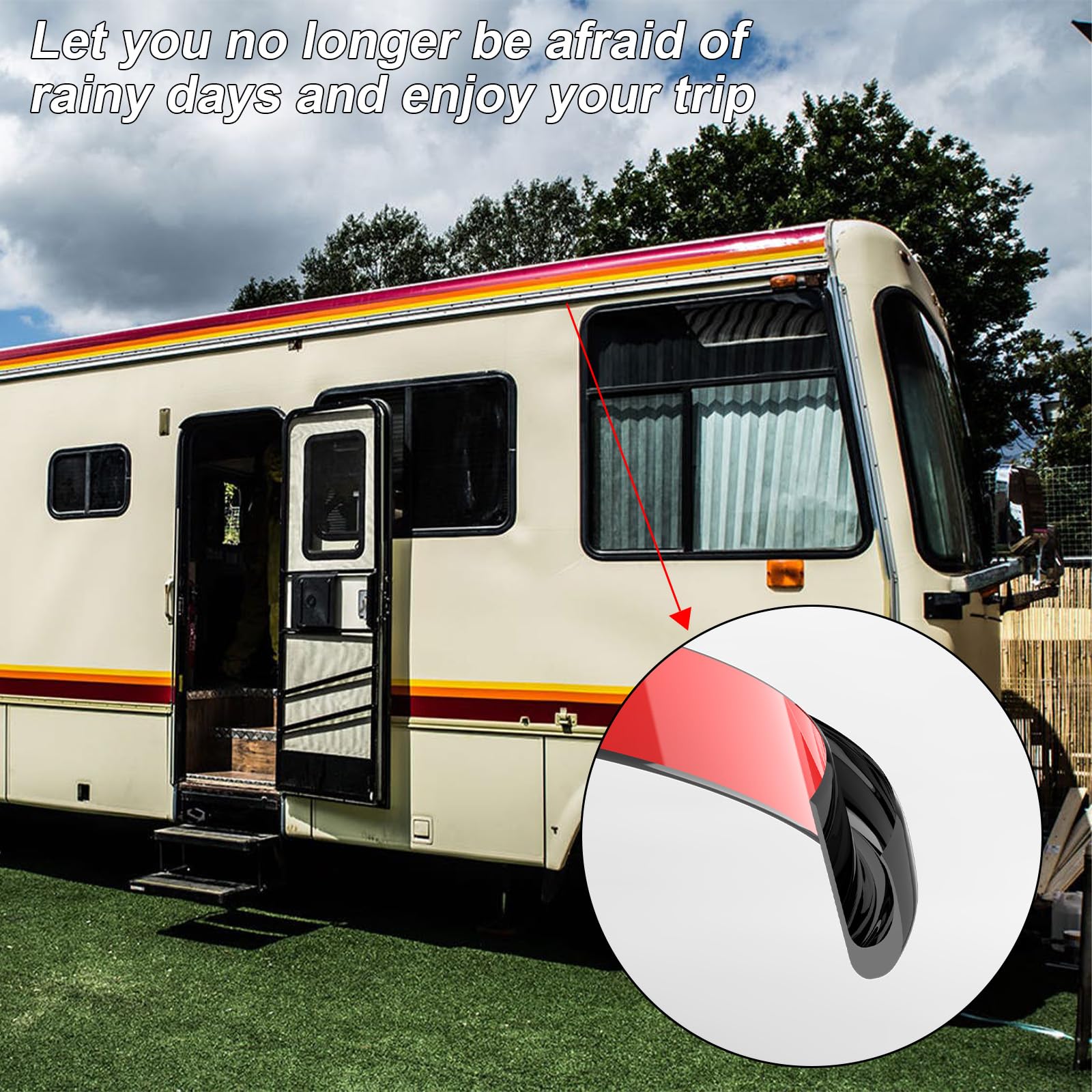 Snapklik.com : RV Rain Gutter,PVC Plastic Drip Guides,for Cars, Vans ...