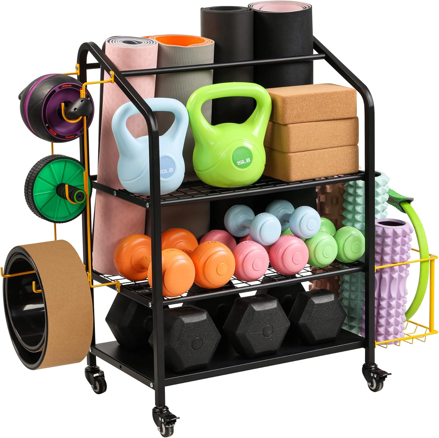 Amazon.com : Matrix-Athletic Yoga Mat Storage Rack - Home Gym Workout ...
