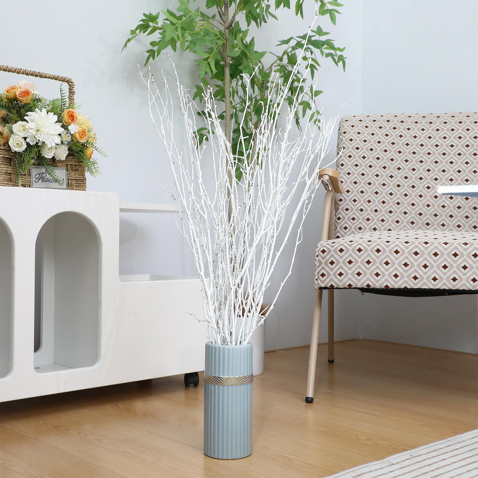 Amazon.com: Thiccywoov 40 Pcs Natural White Birch Twigs 29 Inch Tall ...