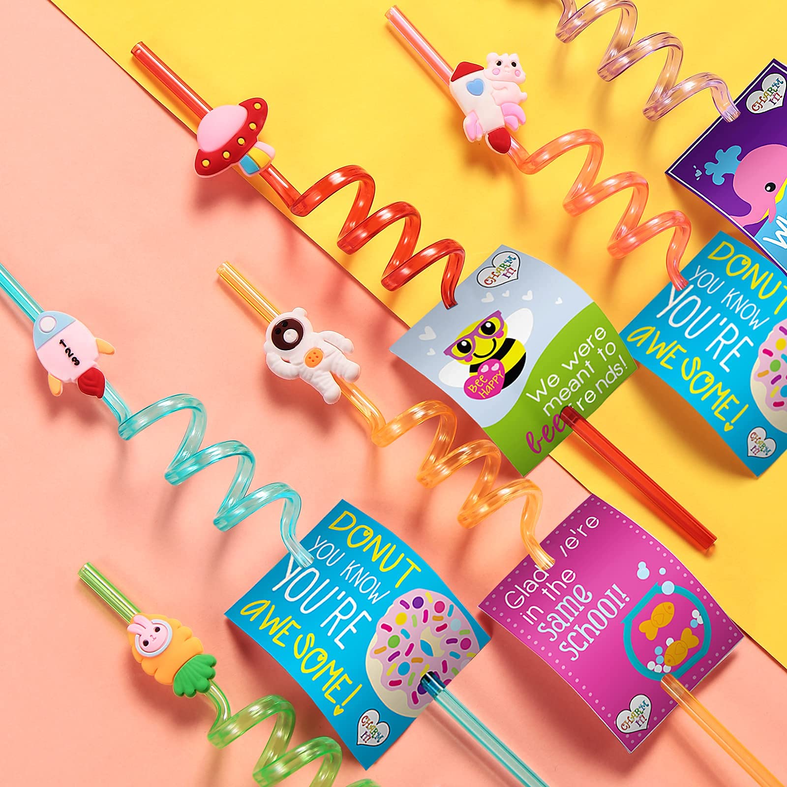 24 Reusable Space Straws for Kids Outer Space Solar System Rocket ...