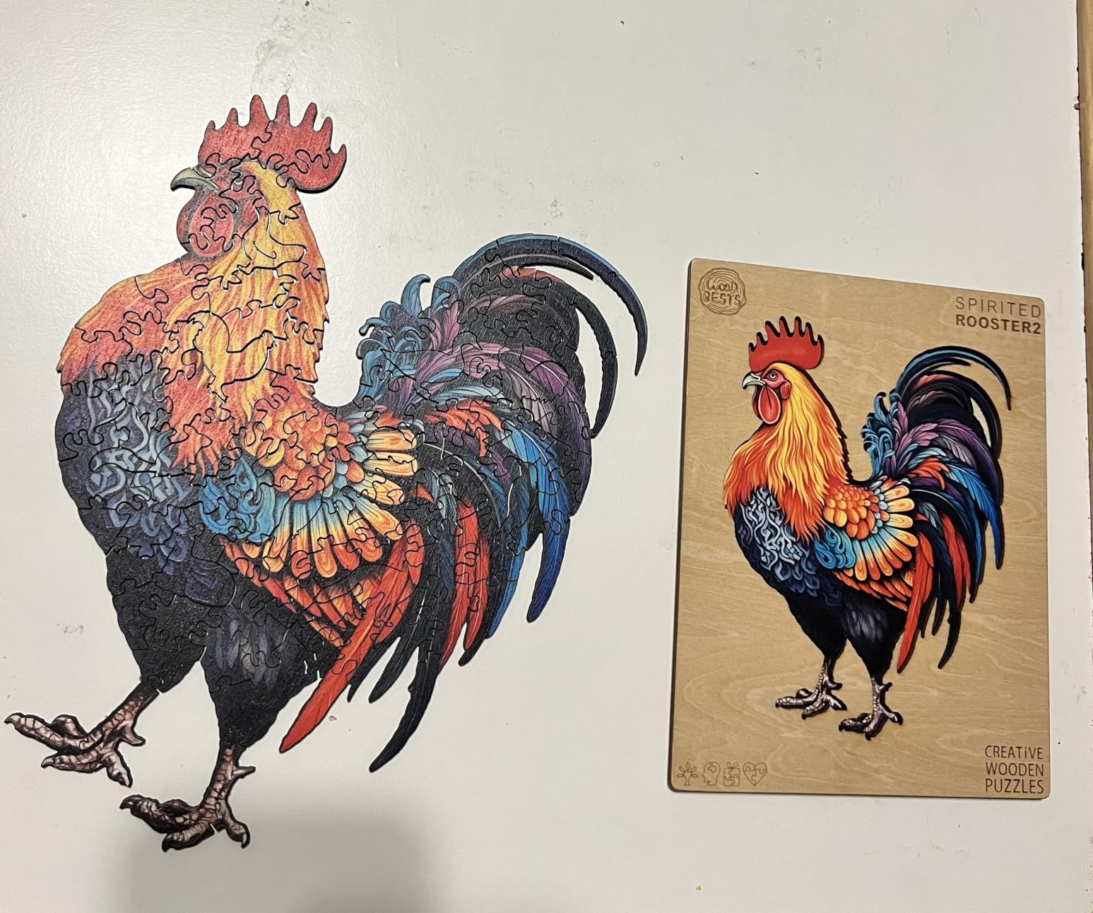 Amazon.com: Wooden Puzzles for Adults, Rooster Puzzles with Unique ...