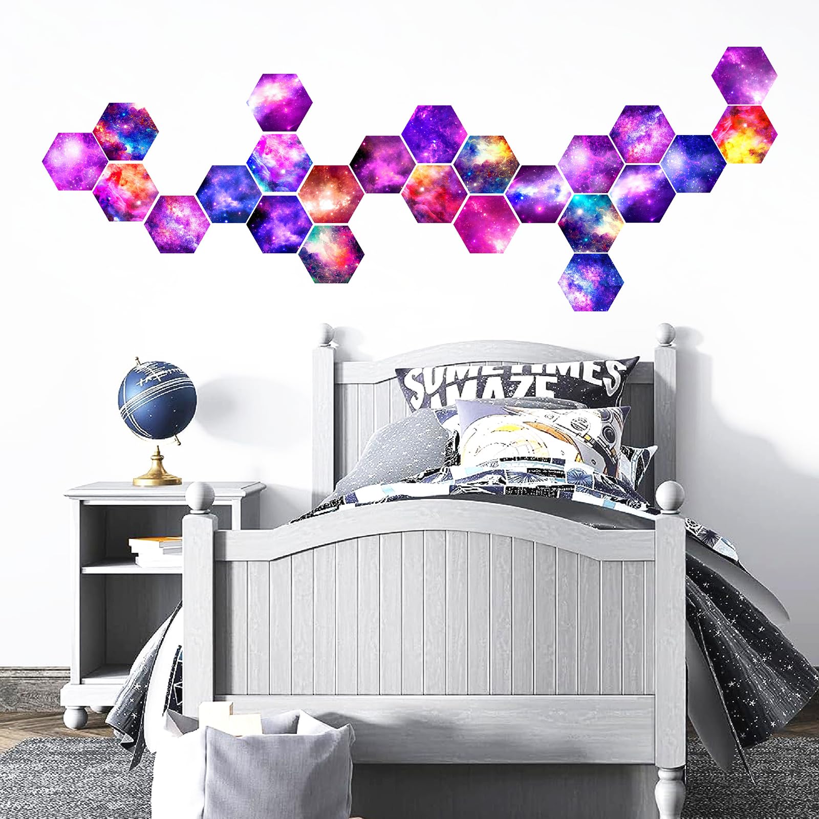 Amazon.com: Honeycomb Wall Decal Removable Hexagon Wall Decals ...