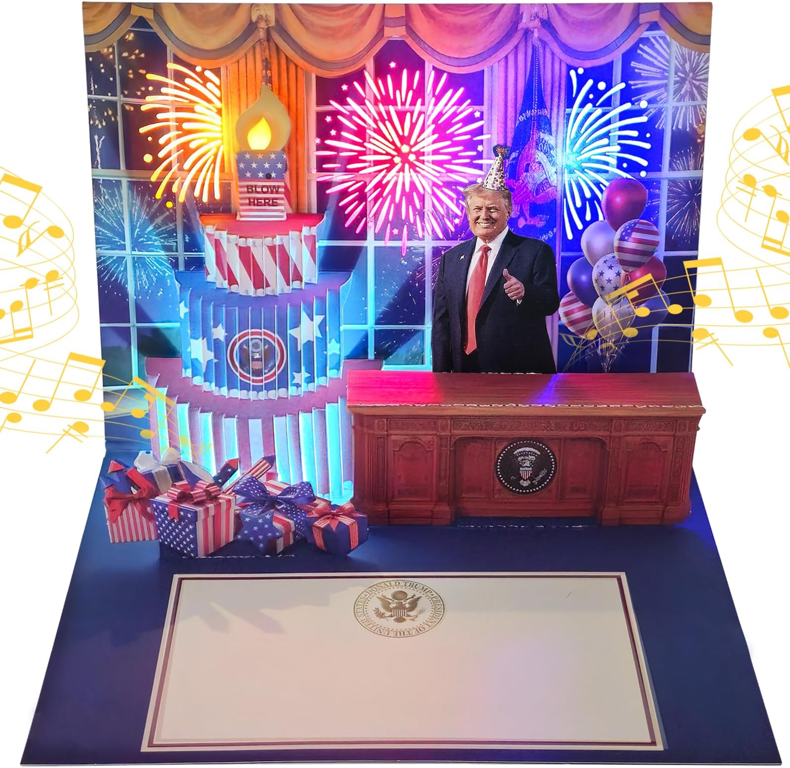 Amazon.com : 3D Pop-Up Birthday Card with Music & Light – President’s ...