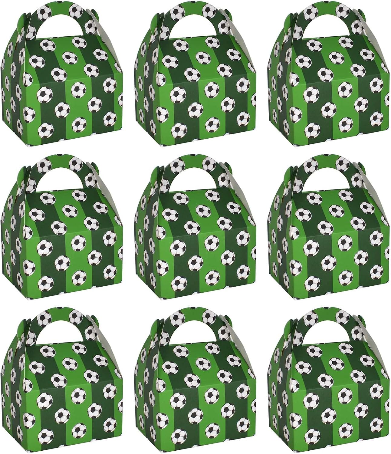 50 PCS Party Favor Boxes Football, Party Treat Boxes Green, Small Paper ...