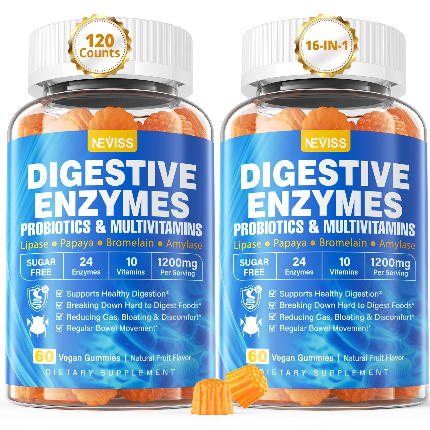Amazon.com: Digestive Enzymes with Probiotic Gummies, Multivitamins ...