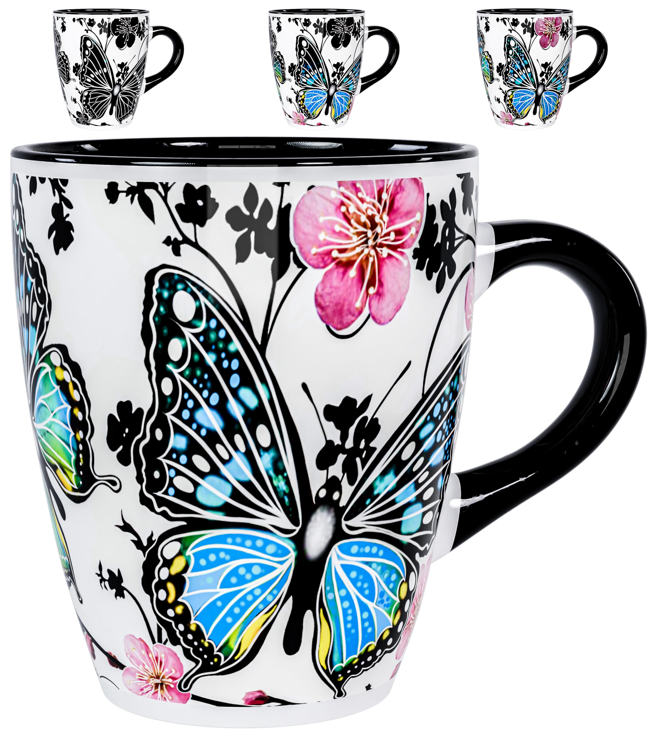 Amazon.com: Color Changing Butterfly Coffee Mug 12OZ - Ceramic Heat ...