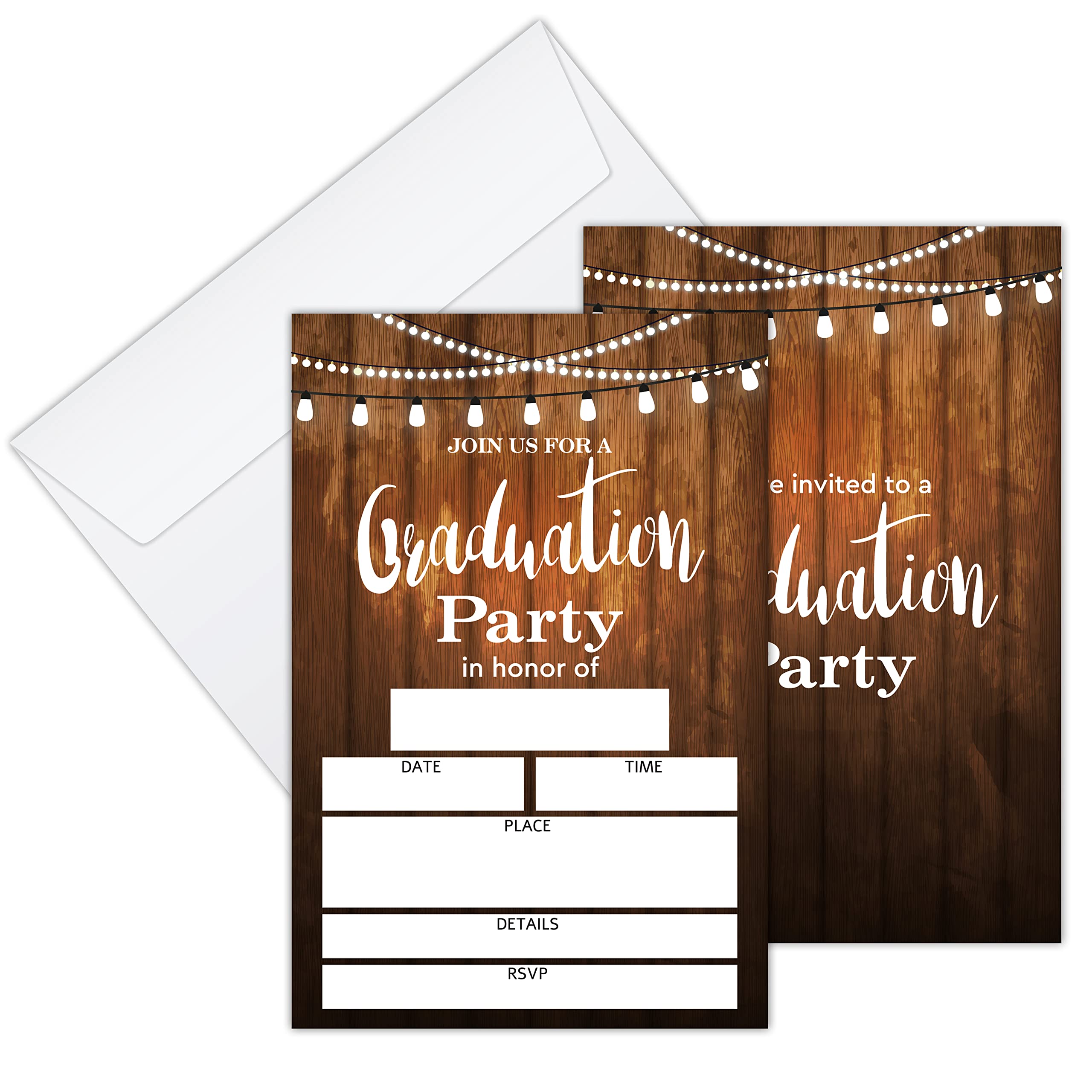 Rustic Graduation Invitations