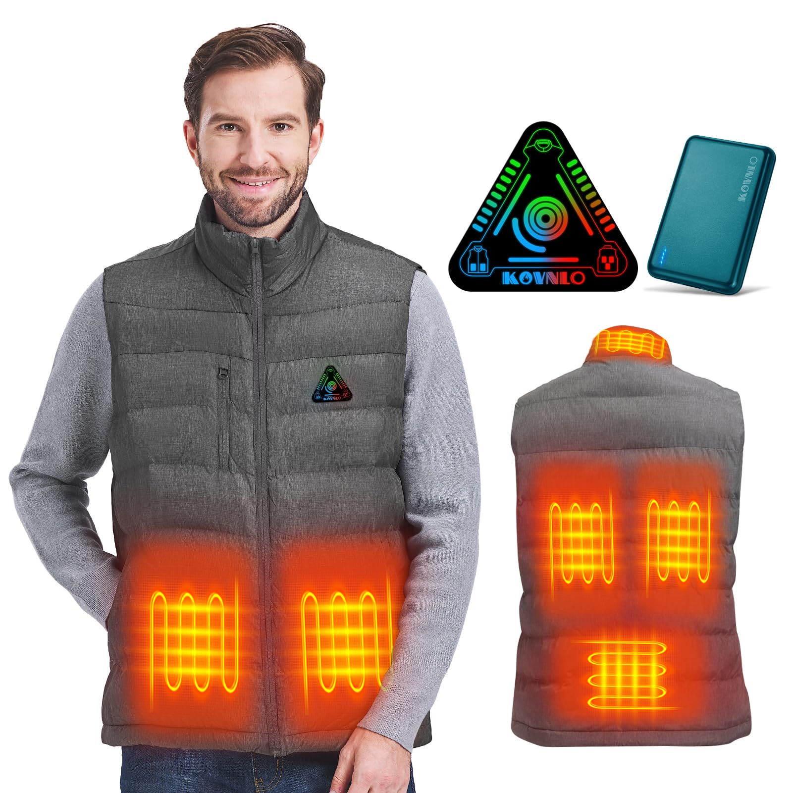 Snapklik.com : KOVNLO Heated Vest For Men, Fast Heating In 3S ...