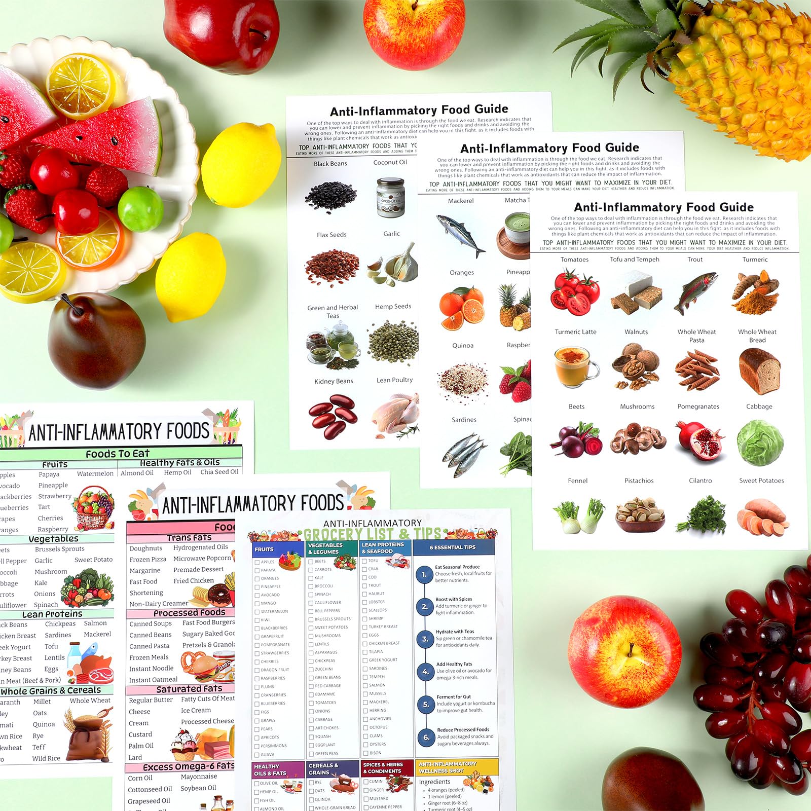 Snapklik.com : 12 Pcs Anti Inflammatory Diet Food List Anti ...