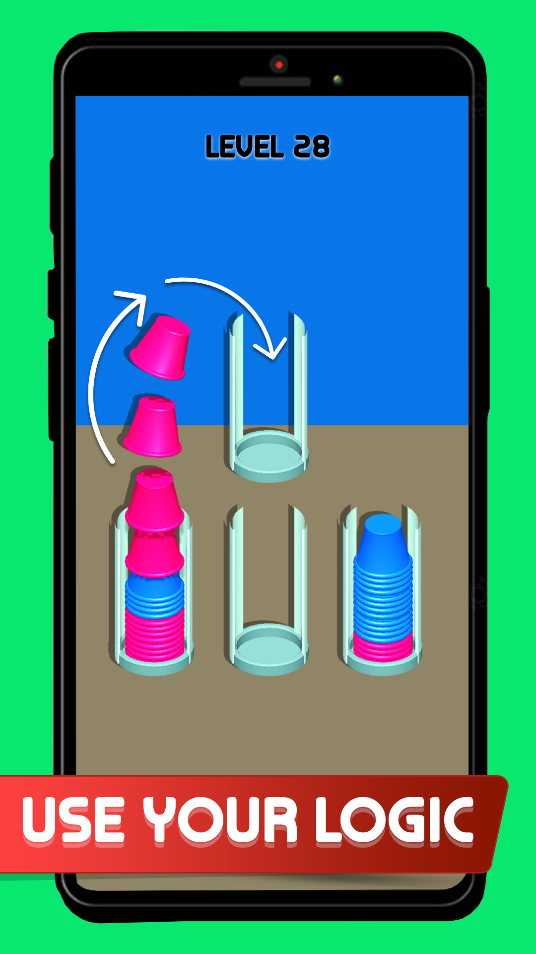 Cup Color Sort Master Match Puzzle 3D: Match Colored Cups Stack Sorting Puzzle Game - App on ...
