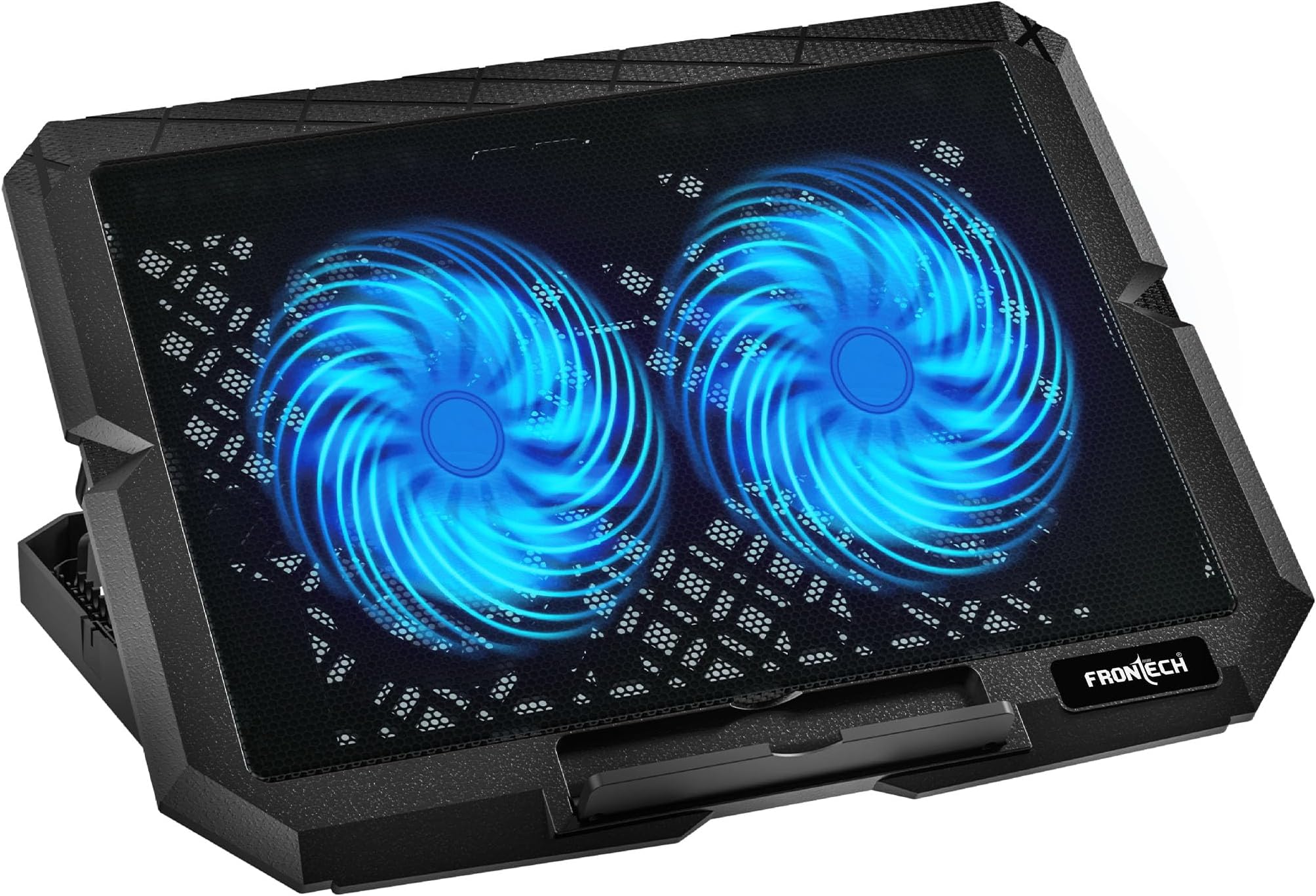 Frontech Adjustable Height Cooling Pad with 2 x 120mm LED Fans for up ...
