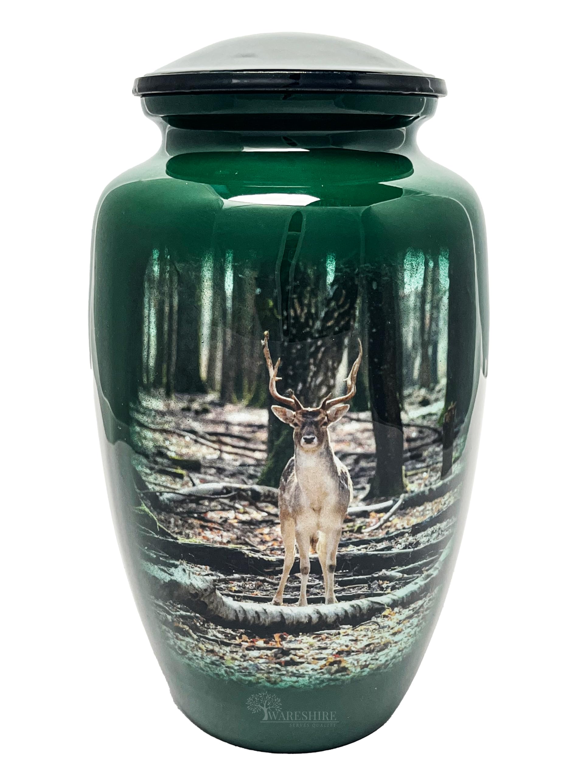 Amazon.com: WARESHIRE Deer in Woods Aluminum Urns for Human Ashes Adult ...
