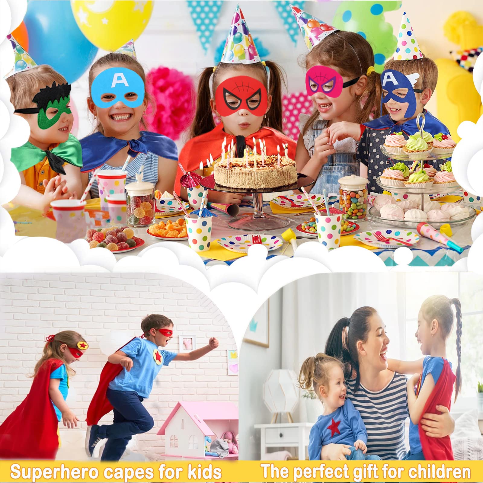 Snapklik.com : AODAI Superhero Capes For Kids Halloween Costumes And ...