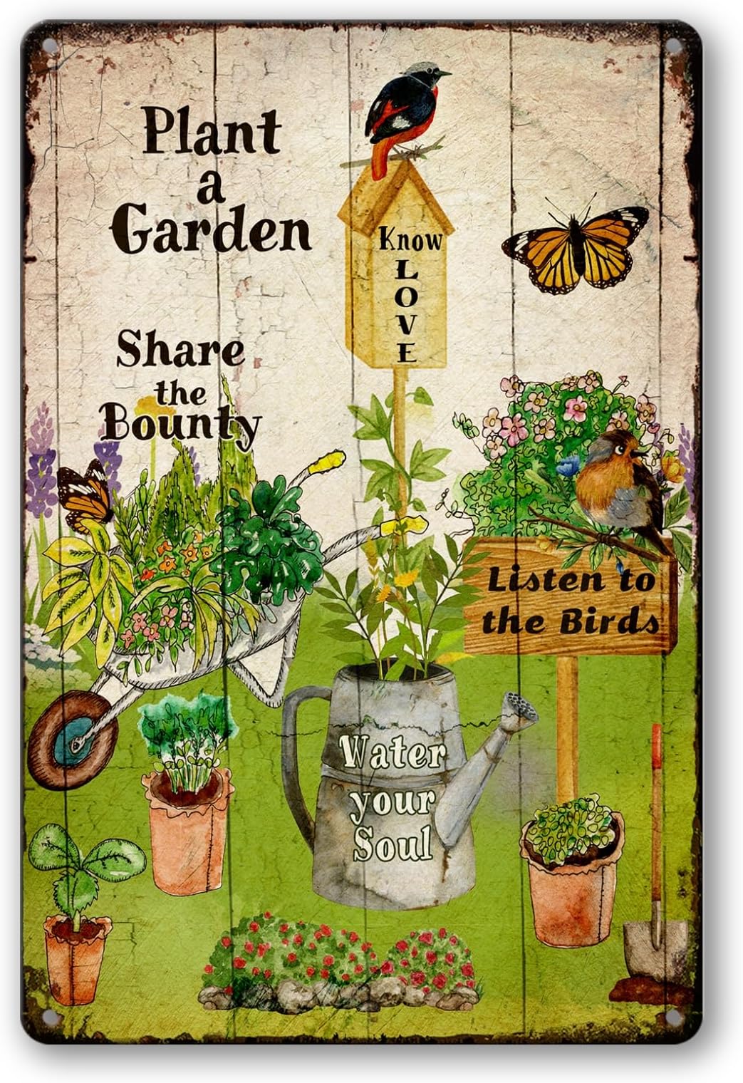 Amazon.com: Retro Metal Tin Sign Rustic Wall Art Poster Plaque ...