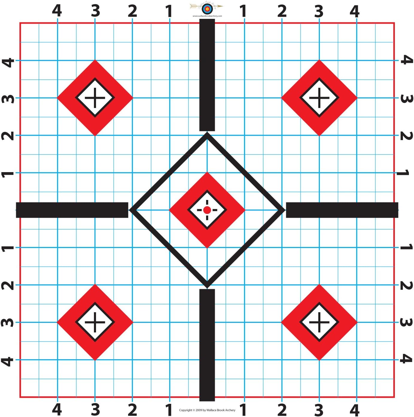 Amazon.com : Wallace Brook 100 Yard 2 Sided Rifle Target-Great for ...