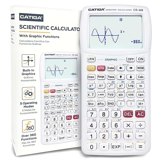 Scientific Calculator with Graphic Functions - Multiple Modes with Intuitive Interface - Perfect ...