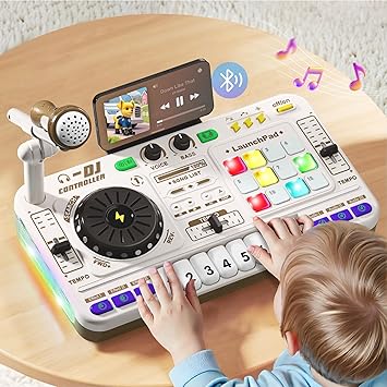 Amazon.com: iPlay, iLearn Kids DJ Mixer Toy, Toddler Musical DJ ...