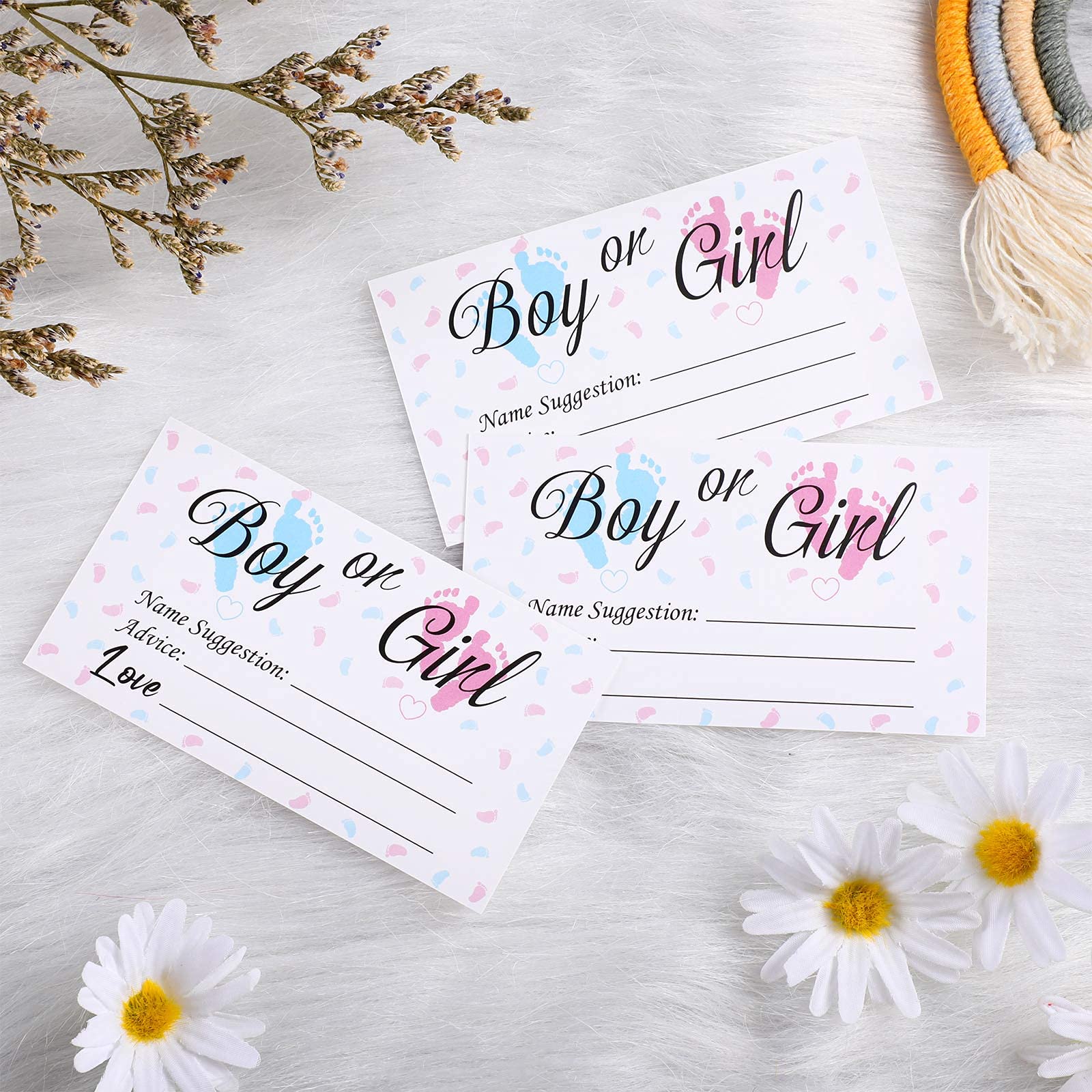 50 Pieces Gender Reveal Party Voting Cards Gender Reveal Party Game ...
