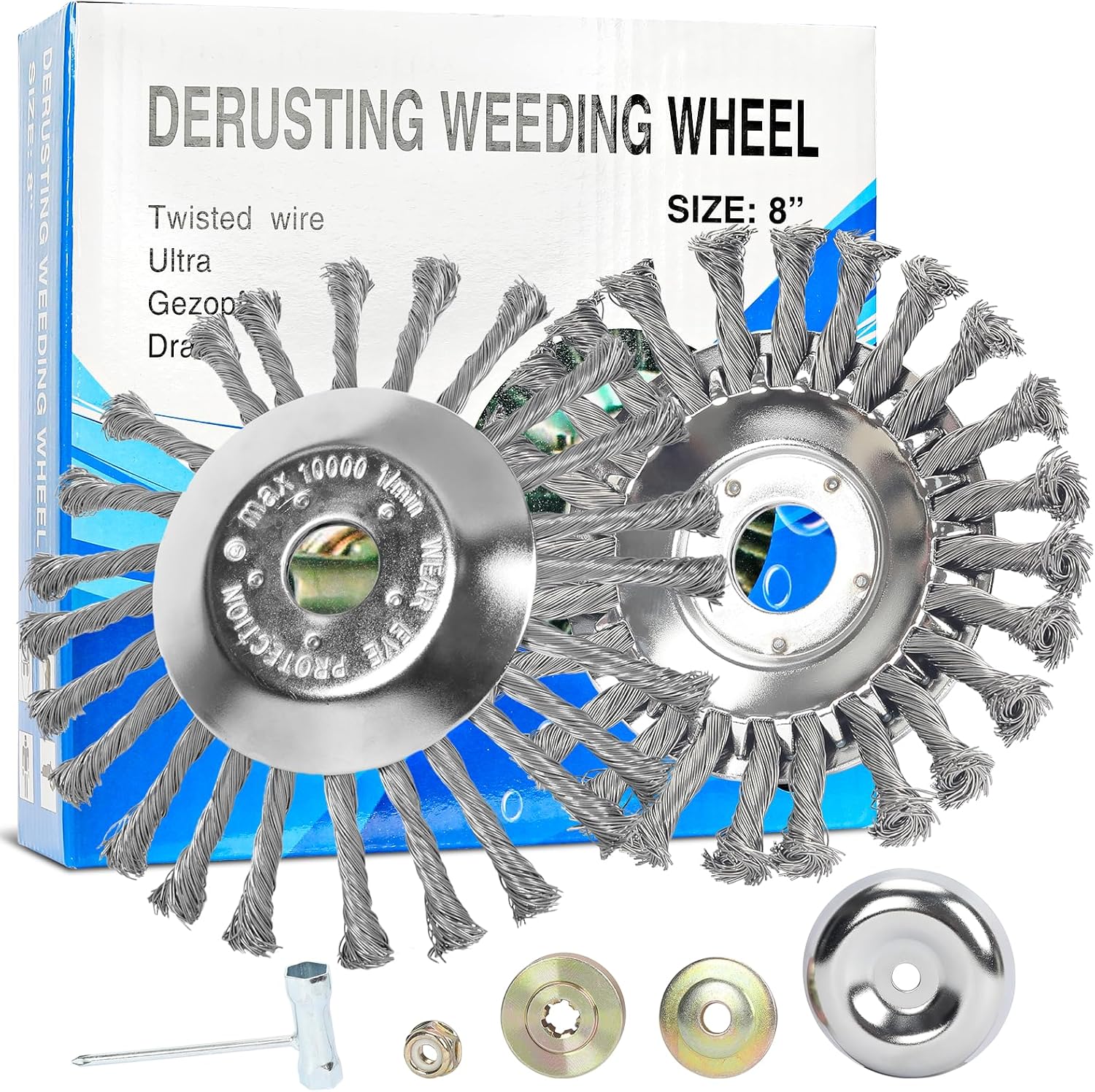 Amazon.com : ZZDWLDHA 2PCS Weed Wacker Attachments Heads,Steel Wire ...