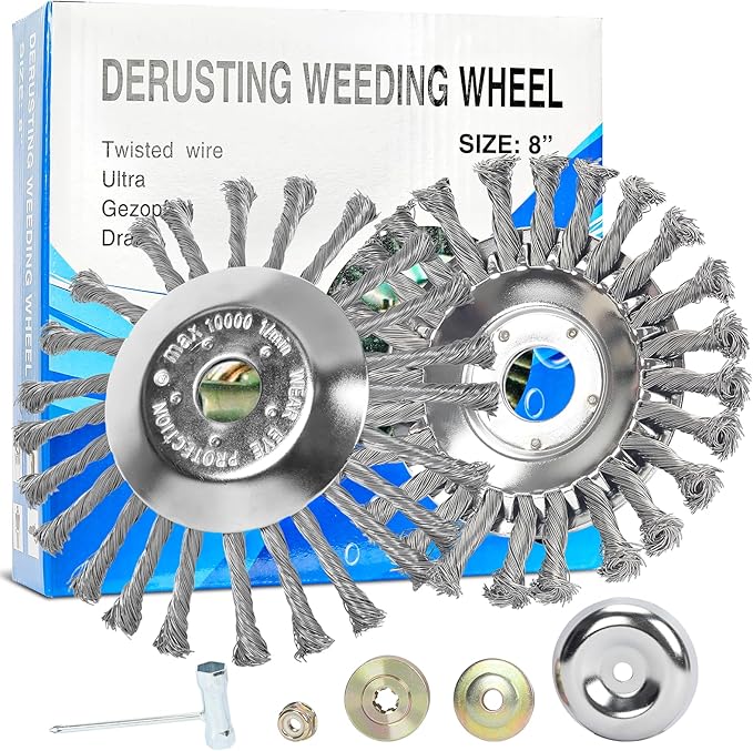 Amazon.com: 6+8inch Weed Wacker Attachments Heads,Steel Wire Trimmer ...