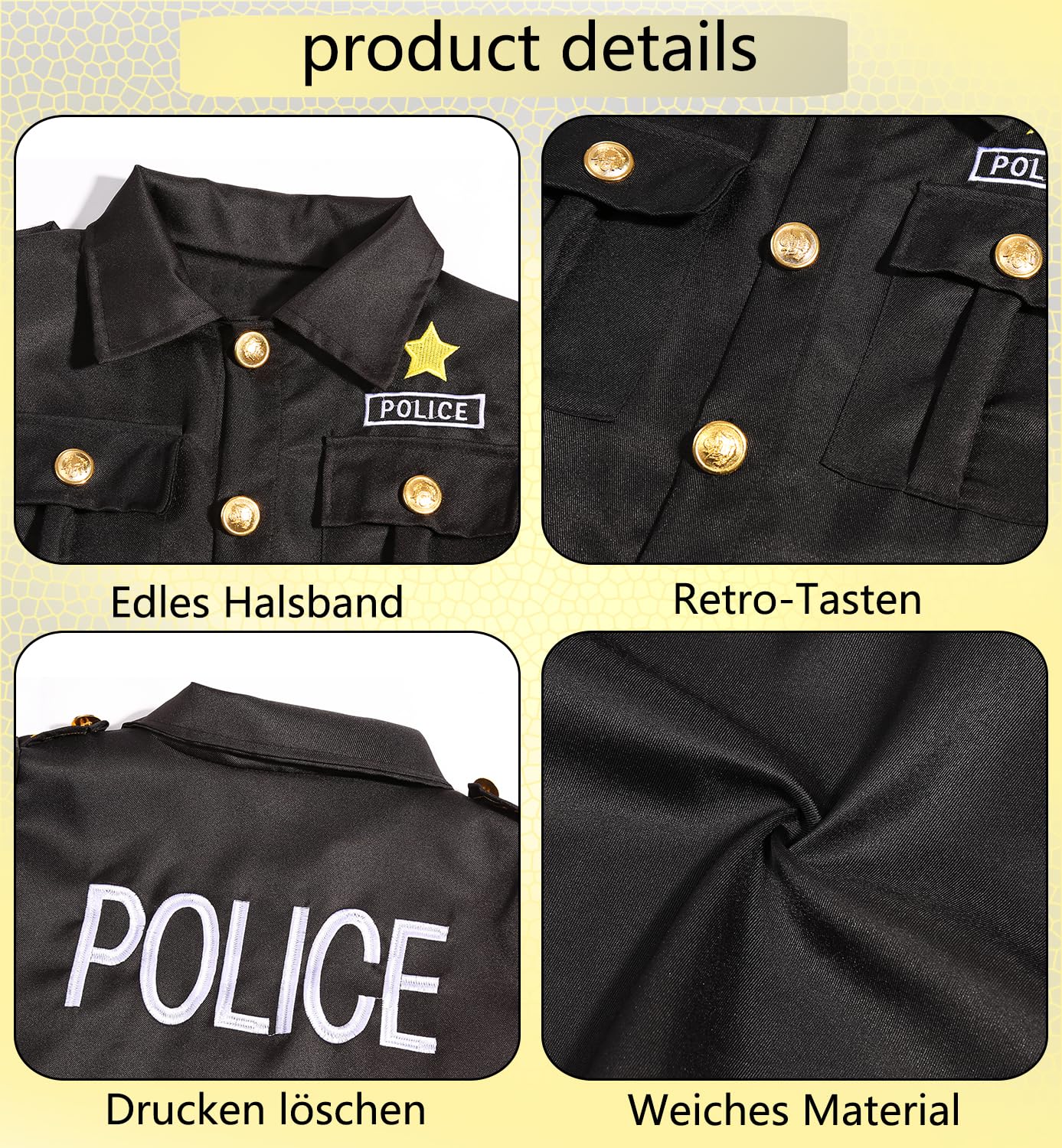 Police Costume Children’s Police Costume Boys Police Cosplay Outfit ...