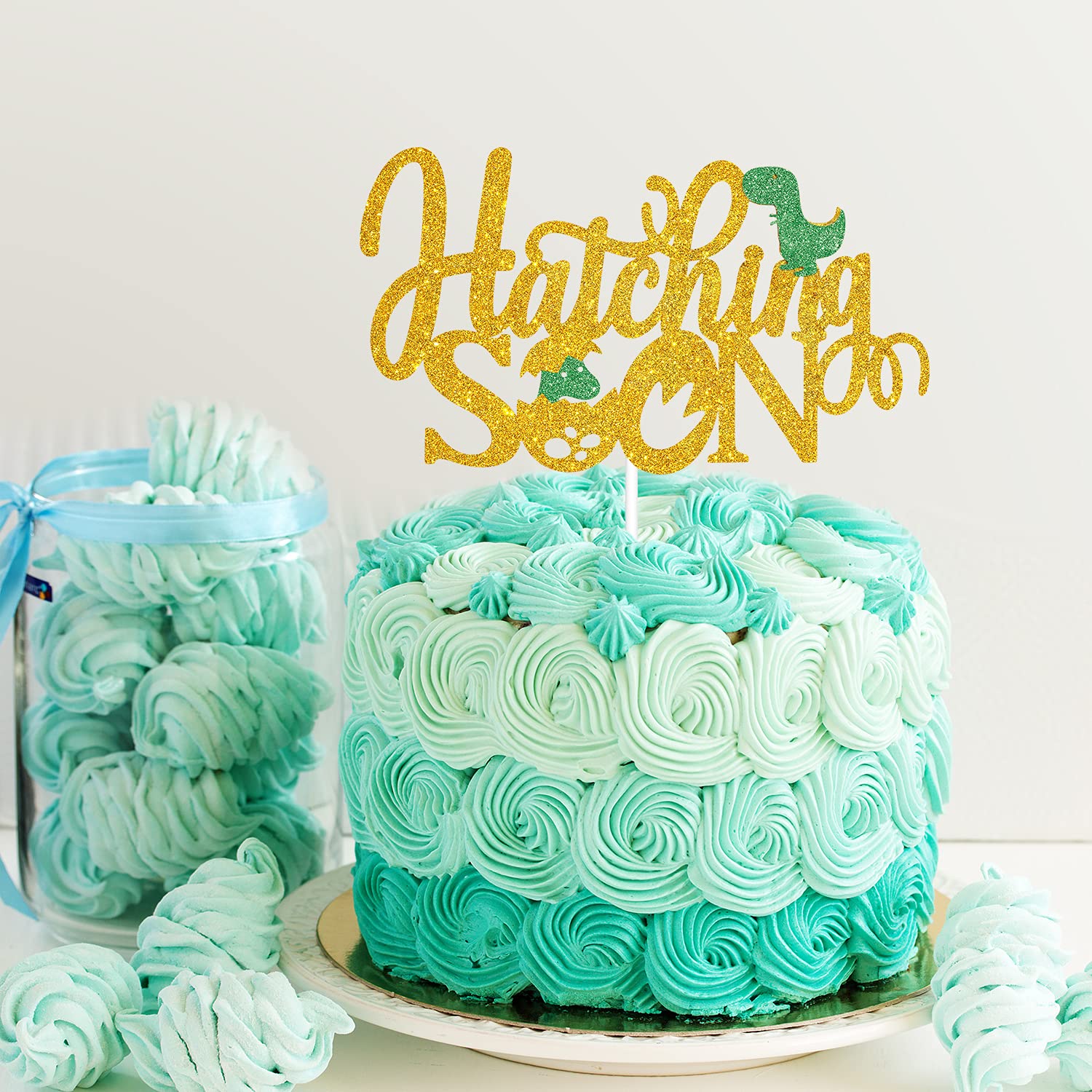 Snapklik.com : Hatching Soon Dinosaur Cake Topper - Welcome Baby ...