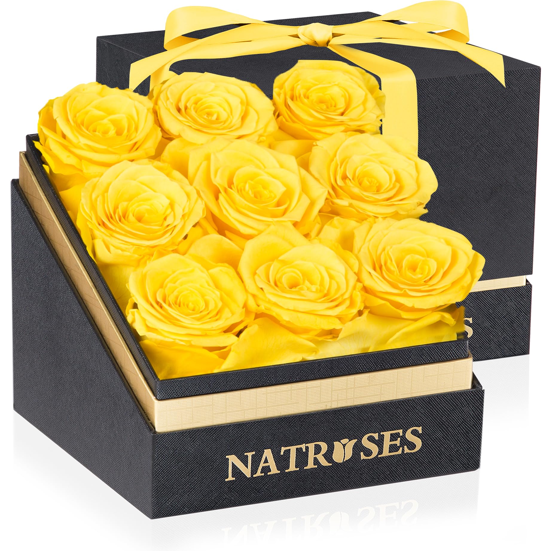 Amazon.com: NATROSES Forever Preserved Roses in a Box, 100% Real Roses ...