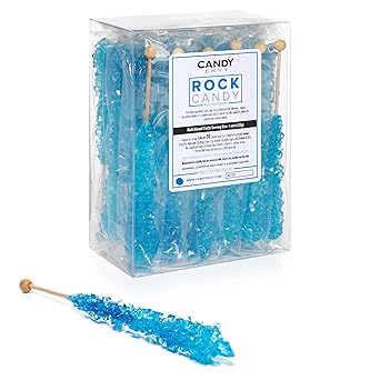 Amazon.com : Candy Envy - Blue Rock Candy Sugar Sticks - Blue Raspberry ...