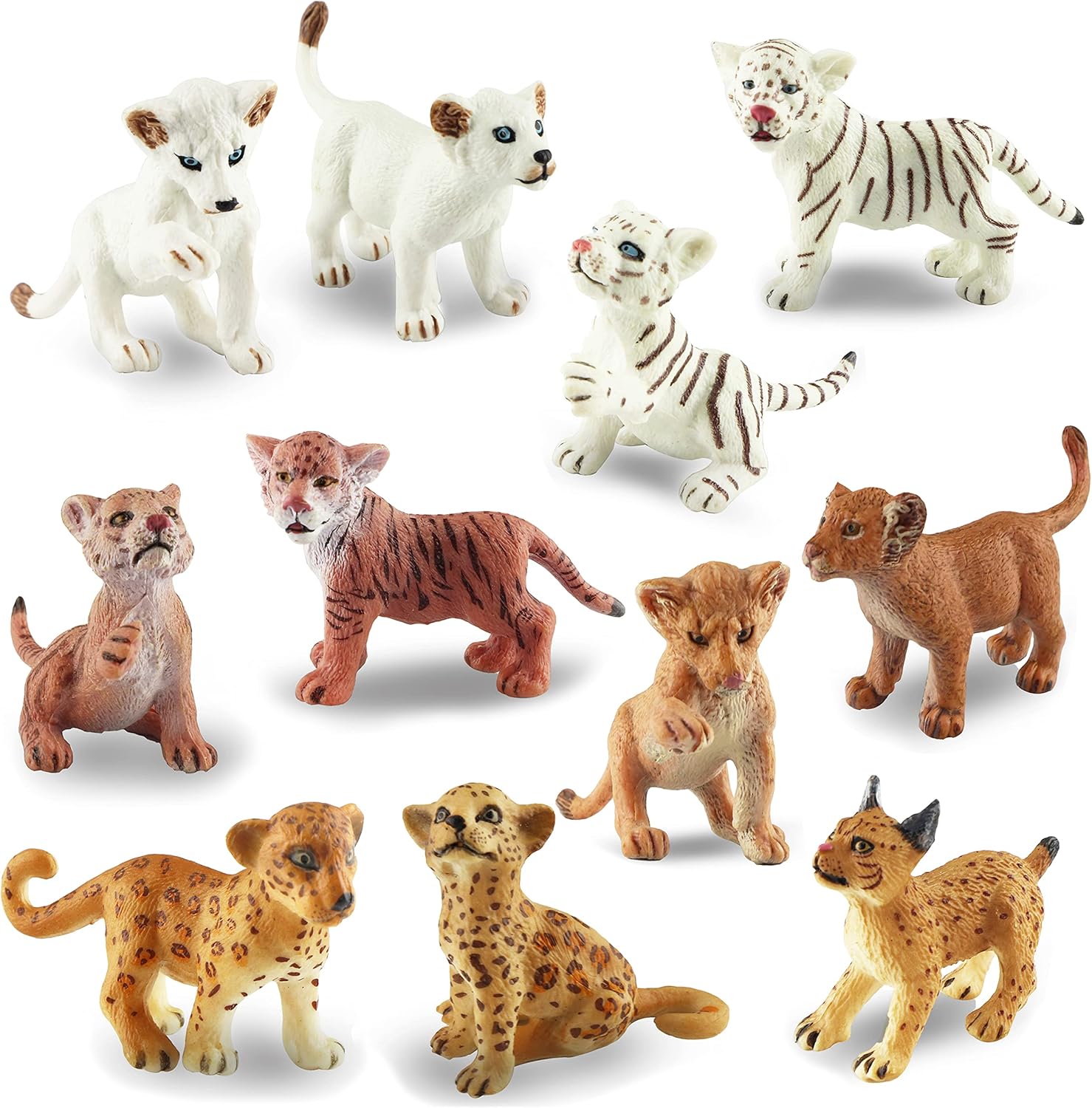 Amazon.com: TOYMANY 11 Safari Animal Figurines, High Emulational ...