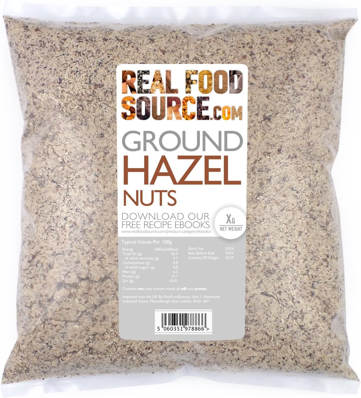 RealFoodSource Ground Hazelnuts (1KG) : Amazon.co.uk: Grocery
