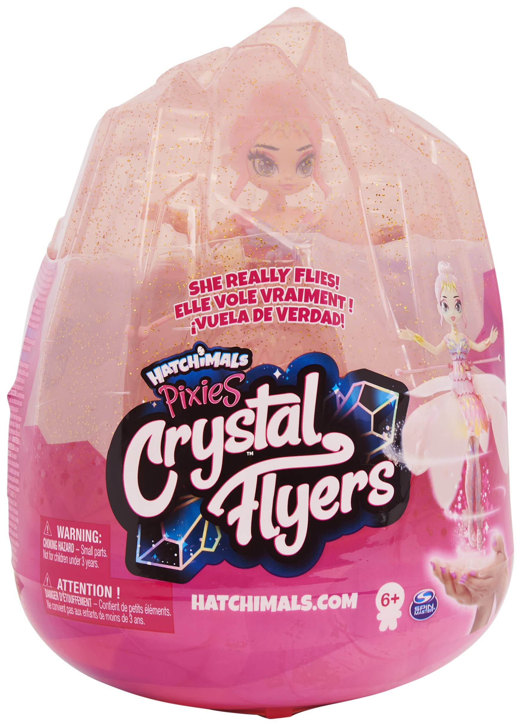 Buy Hatchimals Pixies, Crystal Flyers Pink Magical Flying Pixie with ...