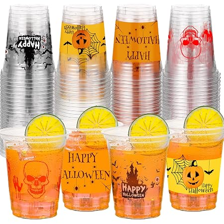 Amazon.com: Umigy 200 Pcs Disposable Halloween Cups Bulk 16 oz ...